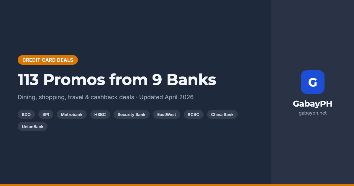 BDO Credit Card Promos & Deals (June 2026) | GabayPH