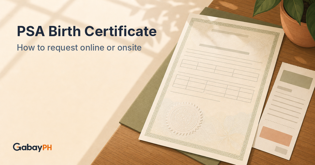 Paano Kumuha ng PSA Birth Certificate (2026 Guide) — GabayPH